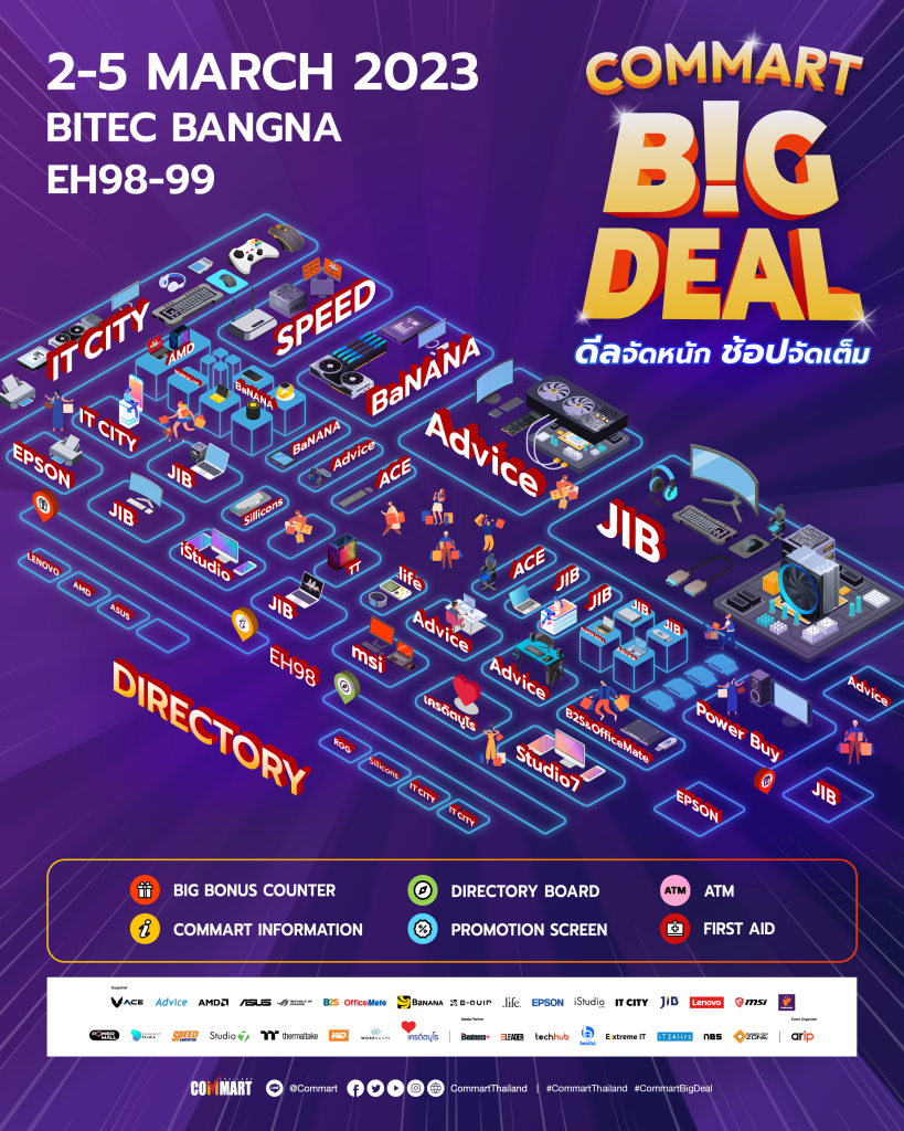 แผนผังบูธ Commart Big Deal