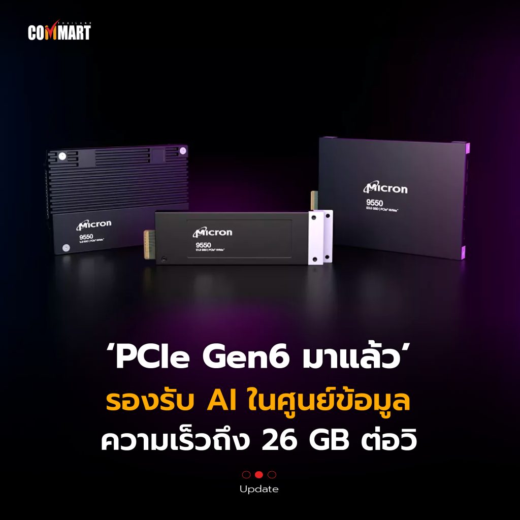 PCIe Gen6 มาแล้ว รองรับ AI ในศูนย์ข้อมูล ความเร็วถึง 26 GB ต่อวิ ...